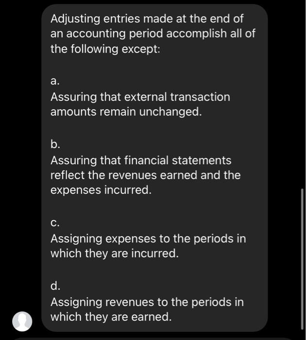 Solved Adjusting entries made at the end of an accounting | Chegg.com Solved Adjusting entries made at the end of an accounting | Chegg.com