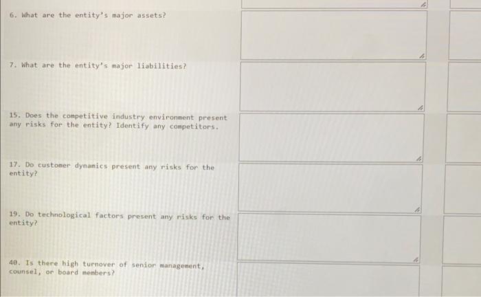Solved in this mini-case you will complete the questionnaire | Chegg.com