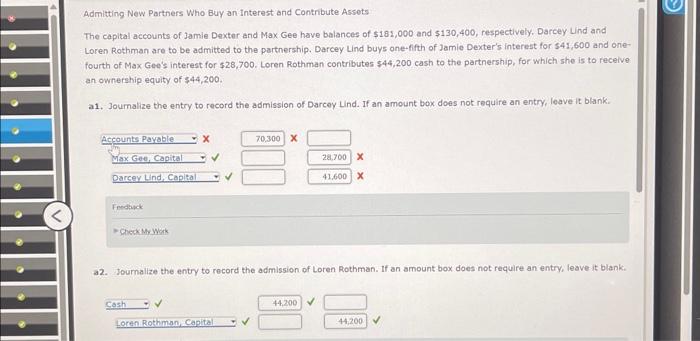 Solved Admitting New Parthers Who Buy an Interest and | Chegg.com