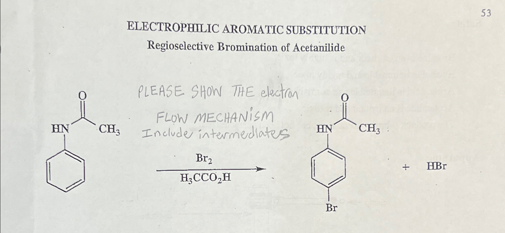 Solved 53ELECTROPHILIC AROMATIC SUBSTITUTIONRegioselective | Chegg.com