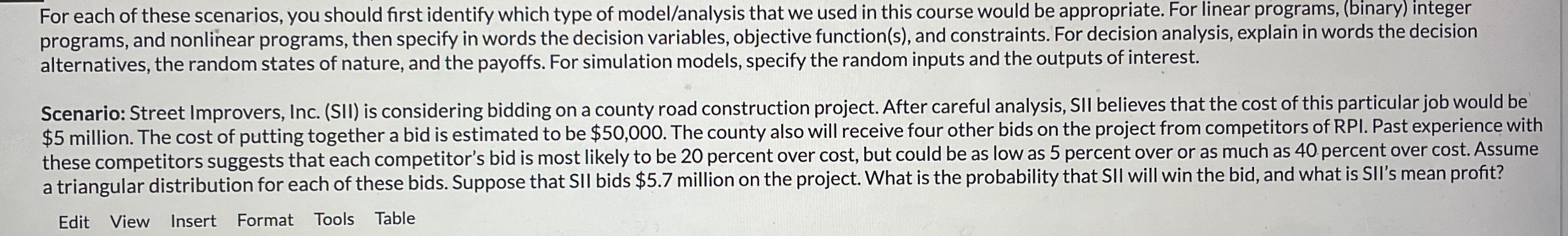 Solved For each of these scenarios, you should first | Chegg.com