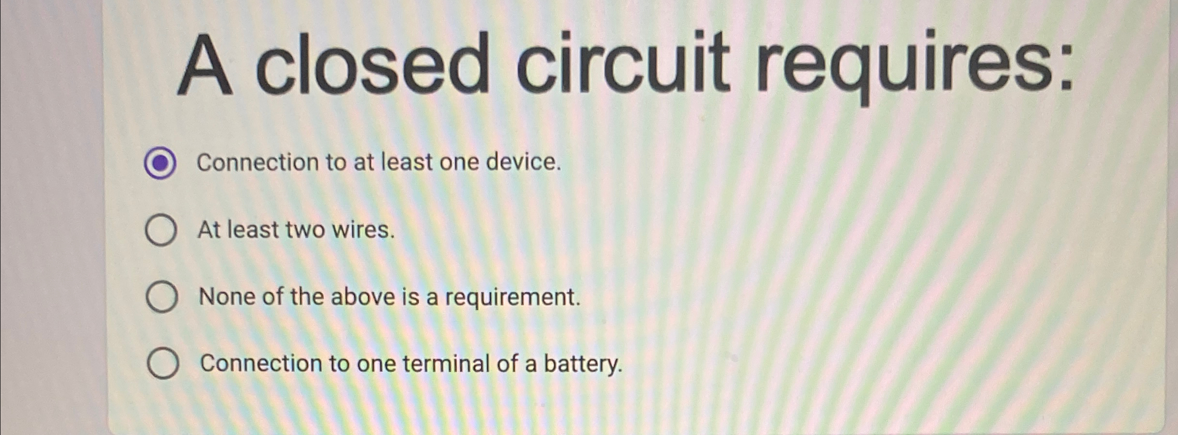 Solved A closed circuit requires:Connection to at least one | Chegg.com