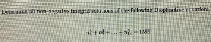 Solved Determine all non-negative integral solutions of the | Chegg.com