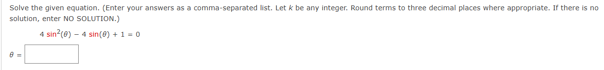 Solved k be ﻿any integer. Round terms to ﻿three decimal | Chegg.com