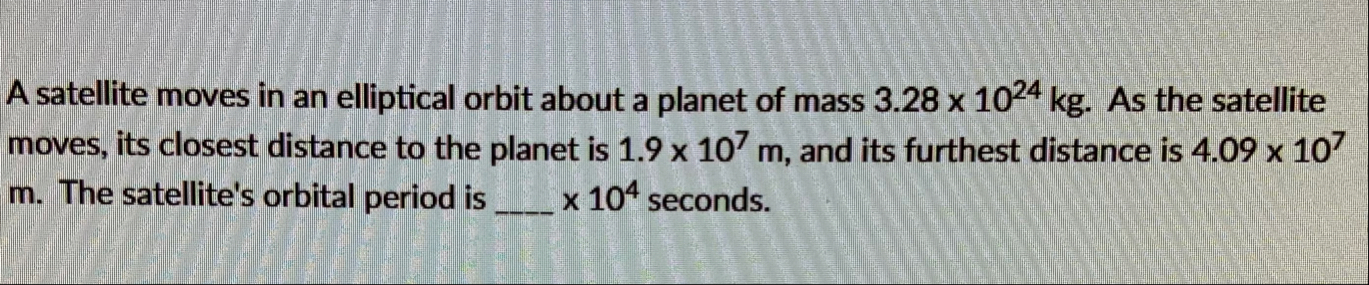 Solved A satellite moves in an elliptical orbit about a | Chegg.com