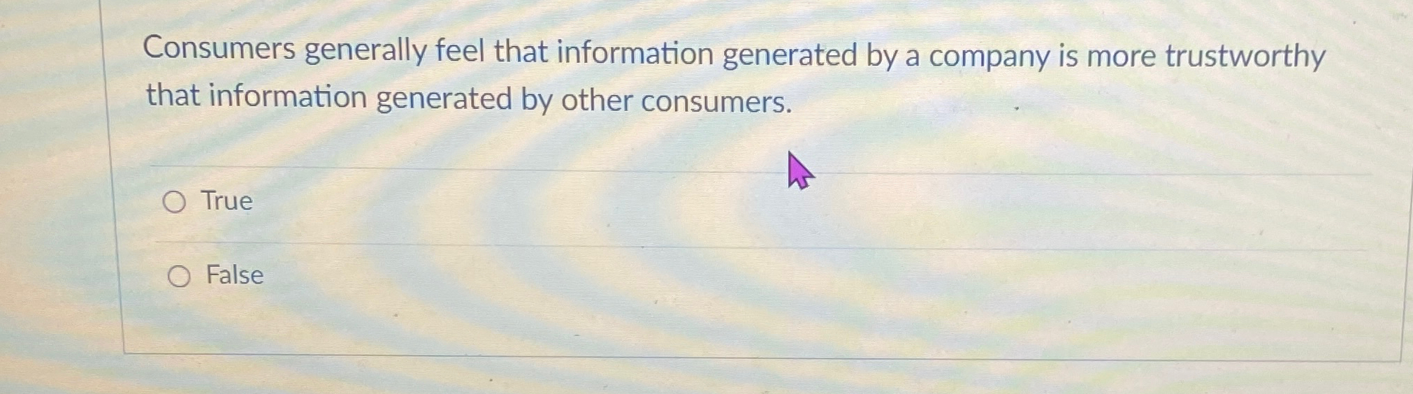 Solved Consumers generally feel that information generated | Chegg.com
