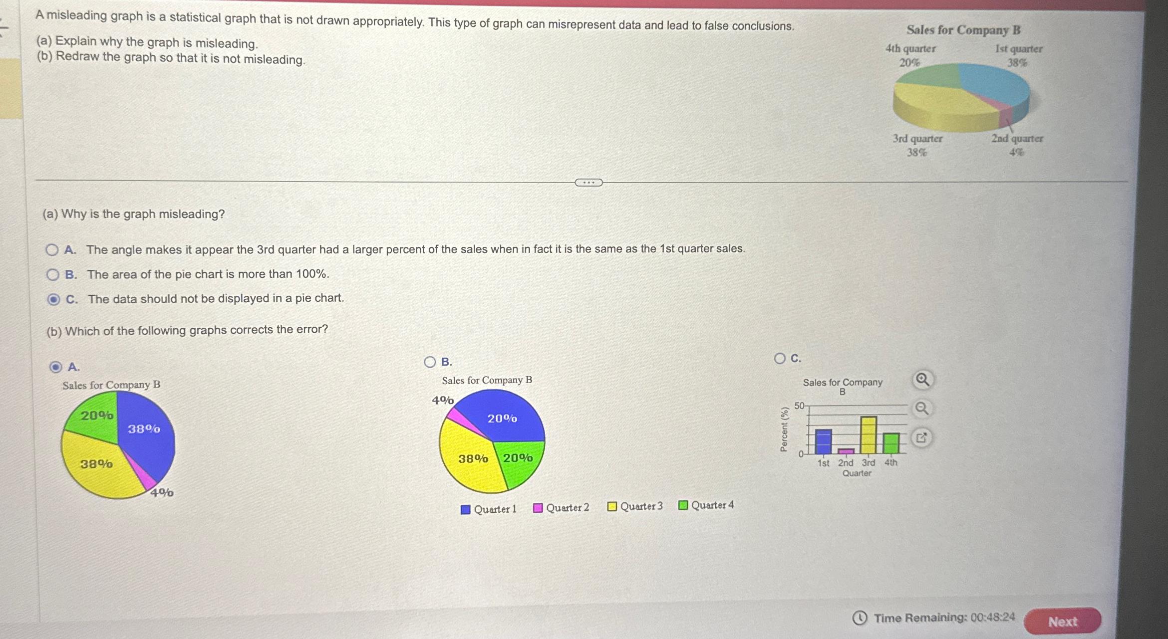 Solved A misleading graph is a statistical graph that is not | Chegg.com