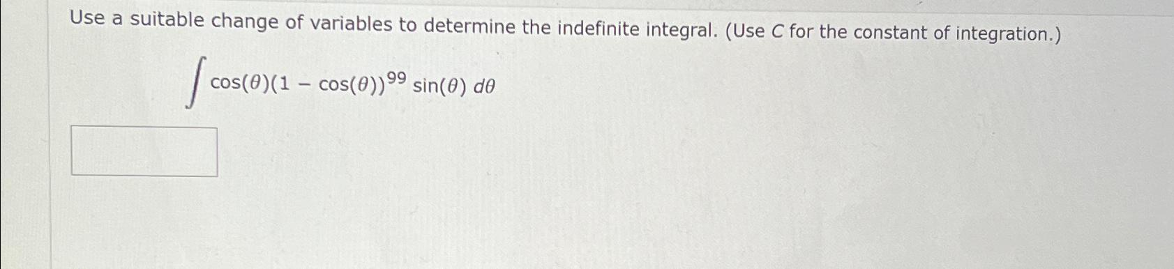 Solved Use a suitable change of variables to determine the | Chegg.com
