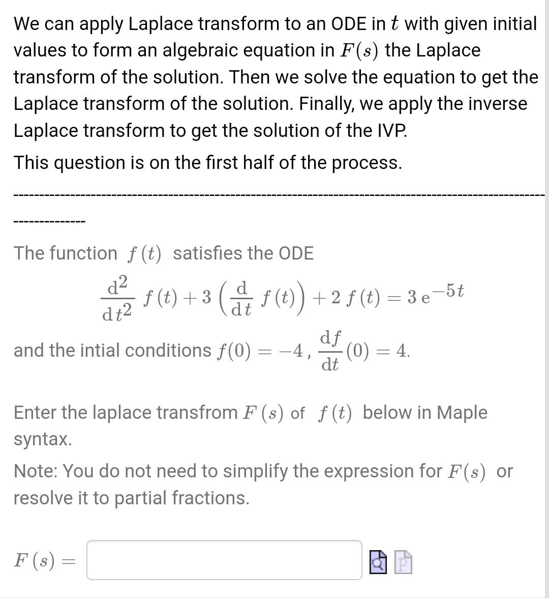 Laplace Ode Ivp – Laplace Differential Method – CISHZD