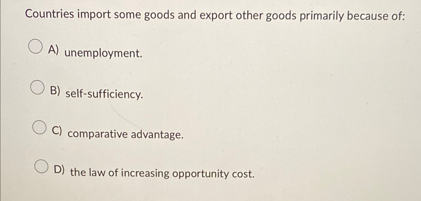 Solved Countries import some goods and export other goods | Chegg.com