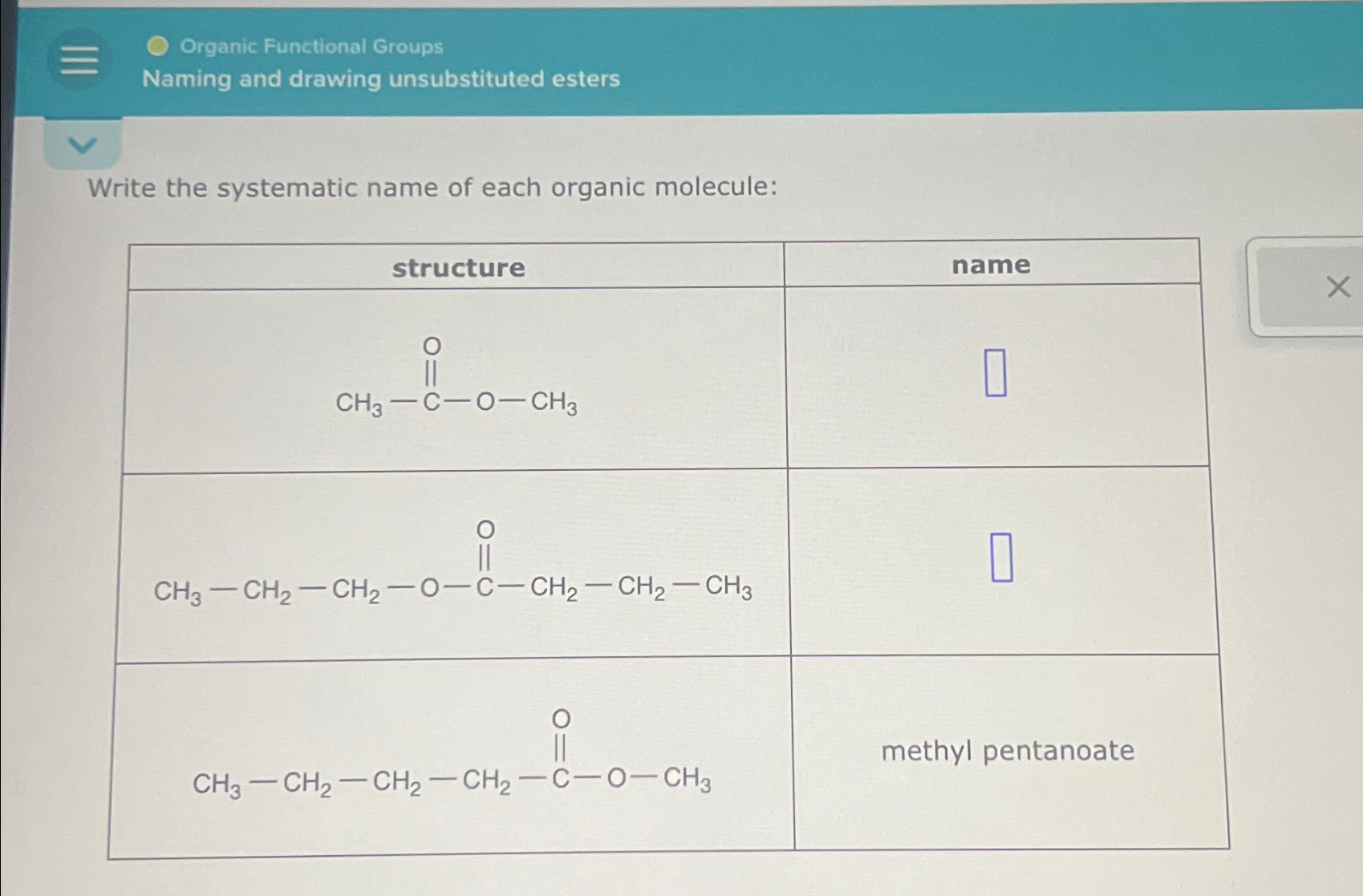 Organic Functional GroupsNaming and drawing | Chegg.com