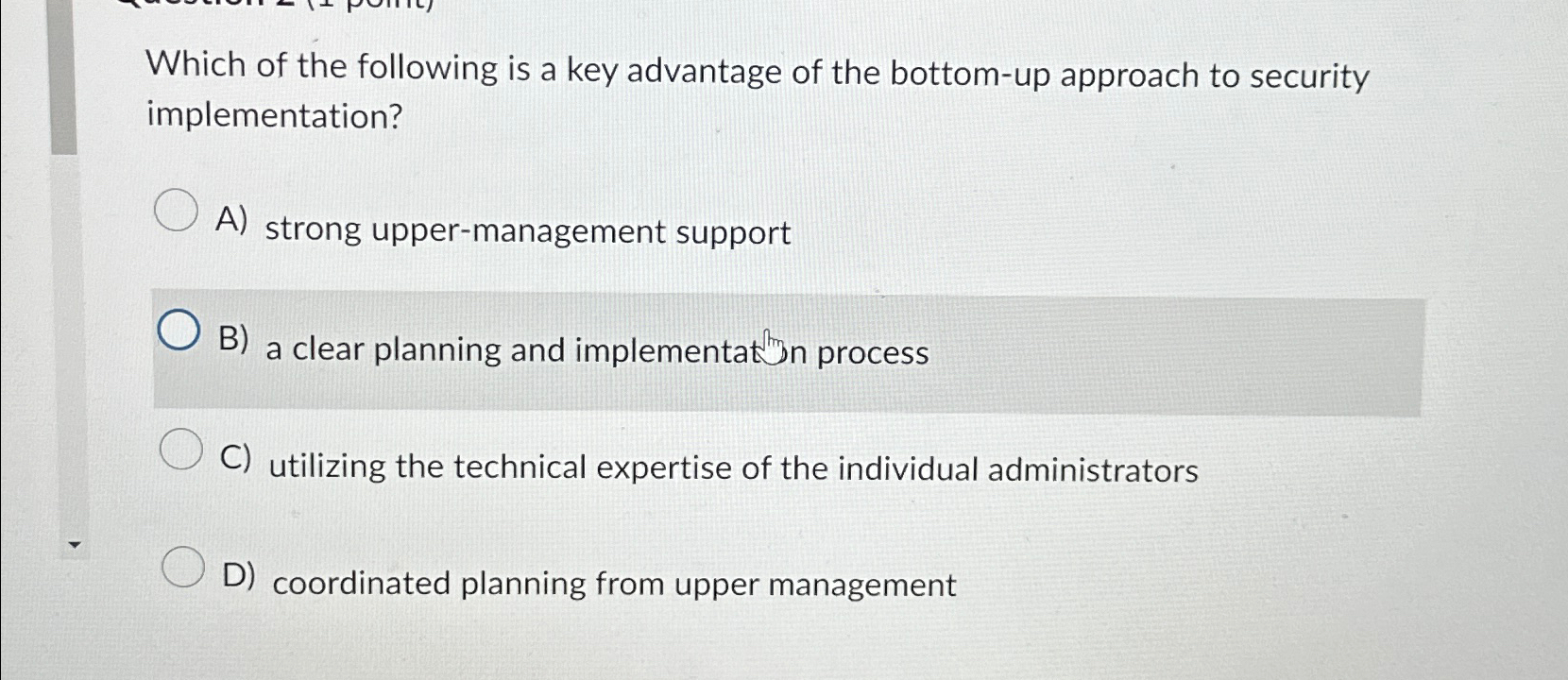 Solved Which of the following is a key advantage of the | Chegg.com