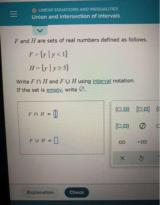 Solved O LINEAR EQUATIONS AND INEQUALITIES Union and | Chegg.com