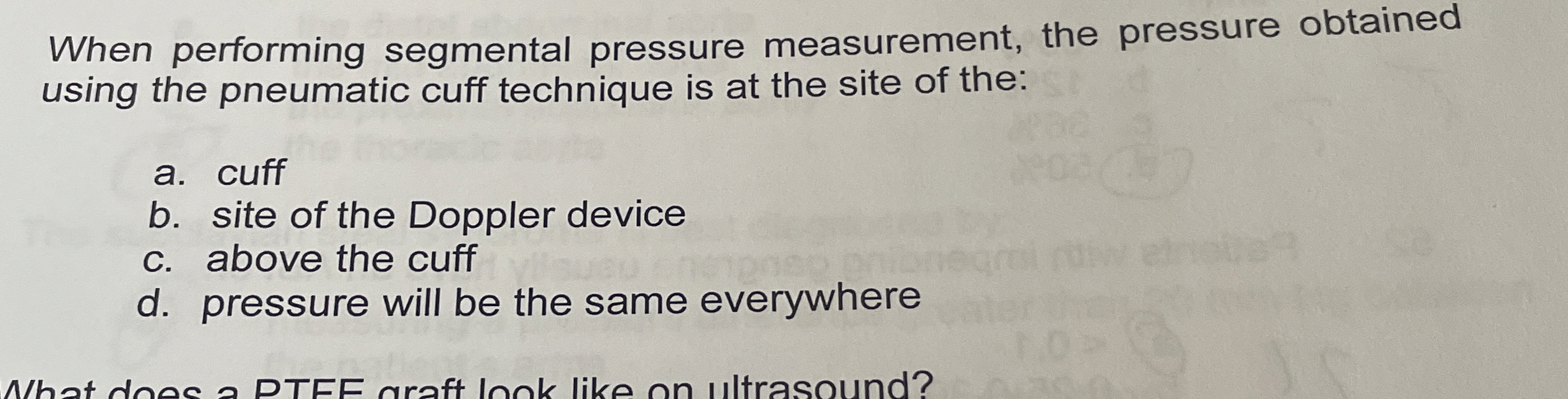 Solved When performing segmental pressure measurement, the | Chegg.com