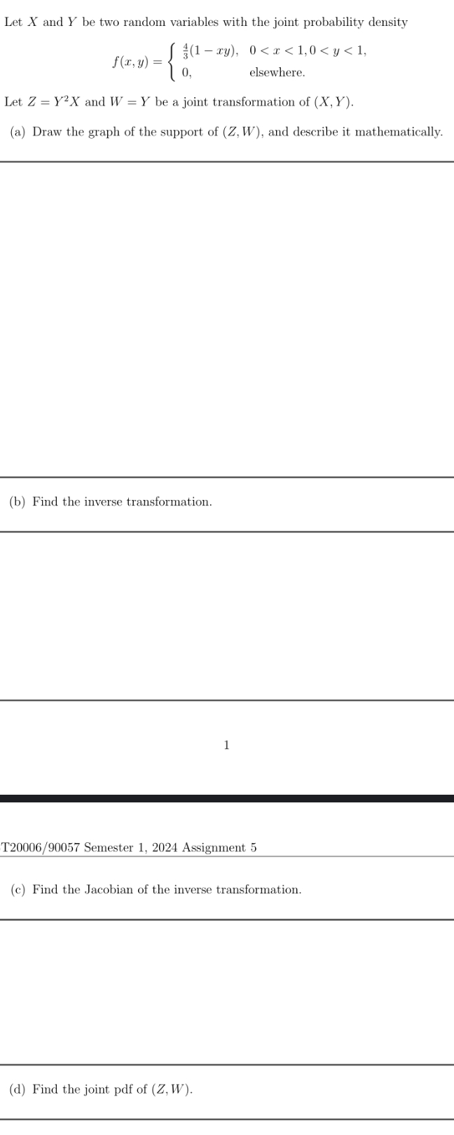 Let x ﻿and Y ﻿be two random variables with the joint | Chegg.com