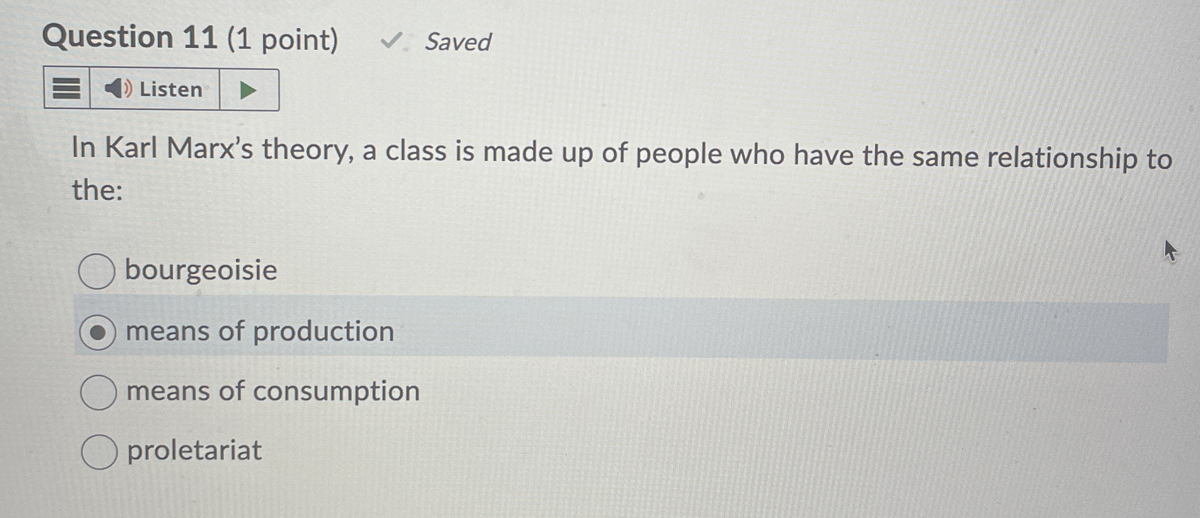 High Quality SOLUTION Question 11 (1 ﻿point) ﻿SavedIn Karl Marx's ...