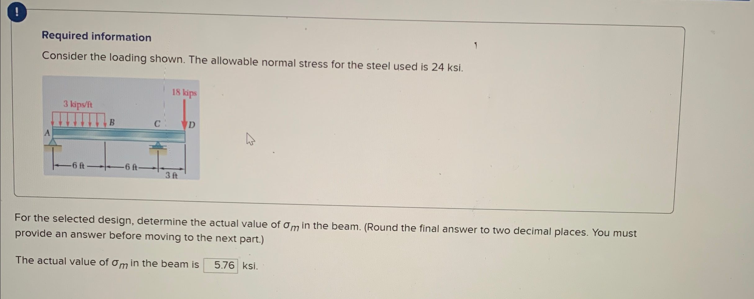 !Required informationConsider the loading shown. The | Chegg.com