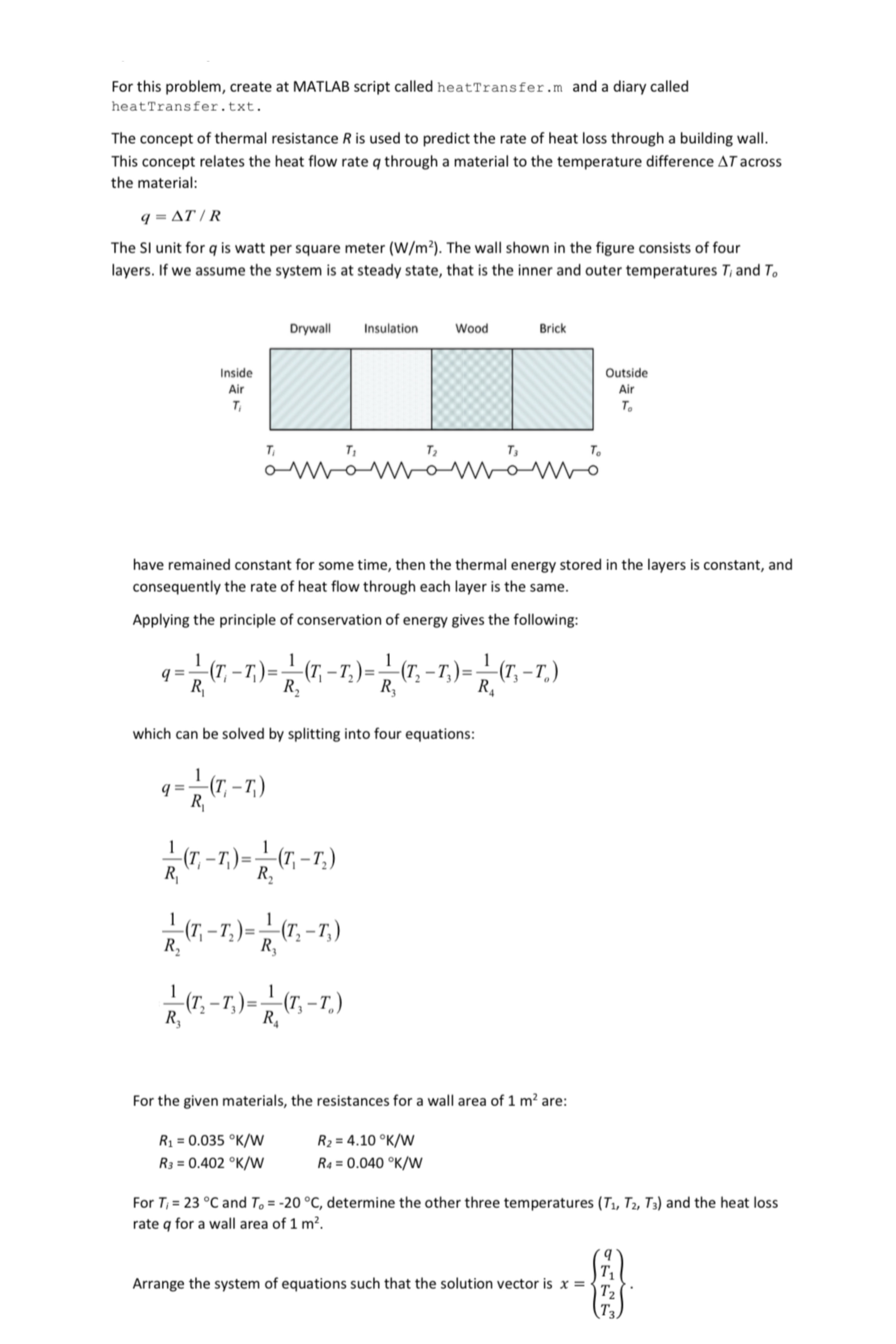 Solved For this problem, create at MATLAB script called | Chegg.com