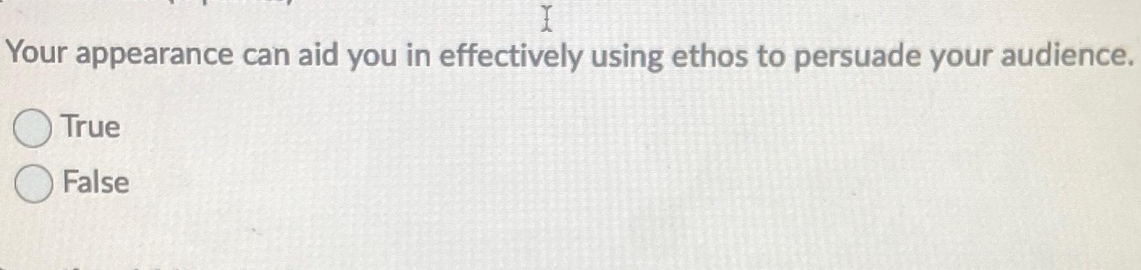 Solved Your appearance can aid you in effectively using | Chegg.com