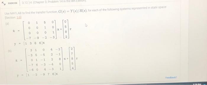 Solved (a) Find a vector-matrix state-space representation | Chegg.com