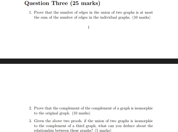 Solved 1. Prove that the number of edges in the union of two | Chegg.com