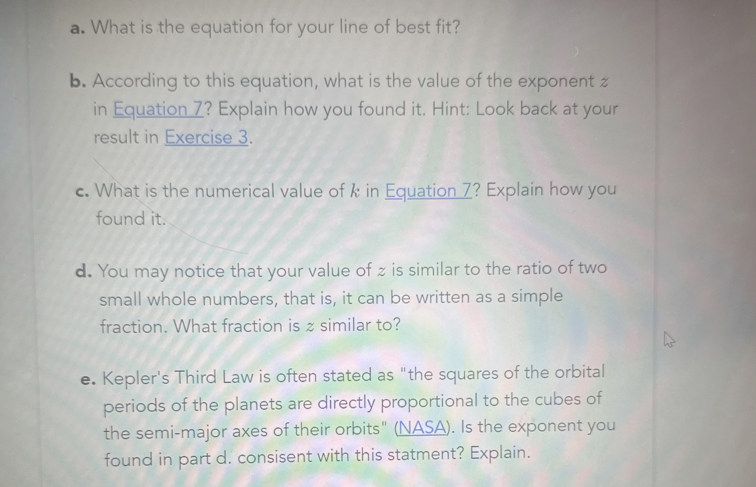 Solved a. ﻿What is the equation for your line of best fit?b. | Chegg.com