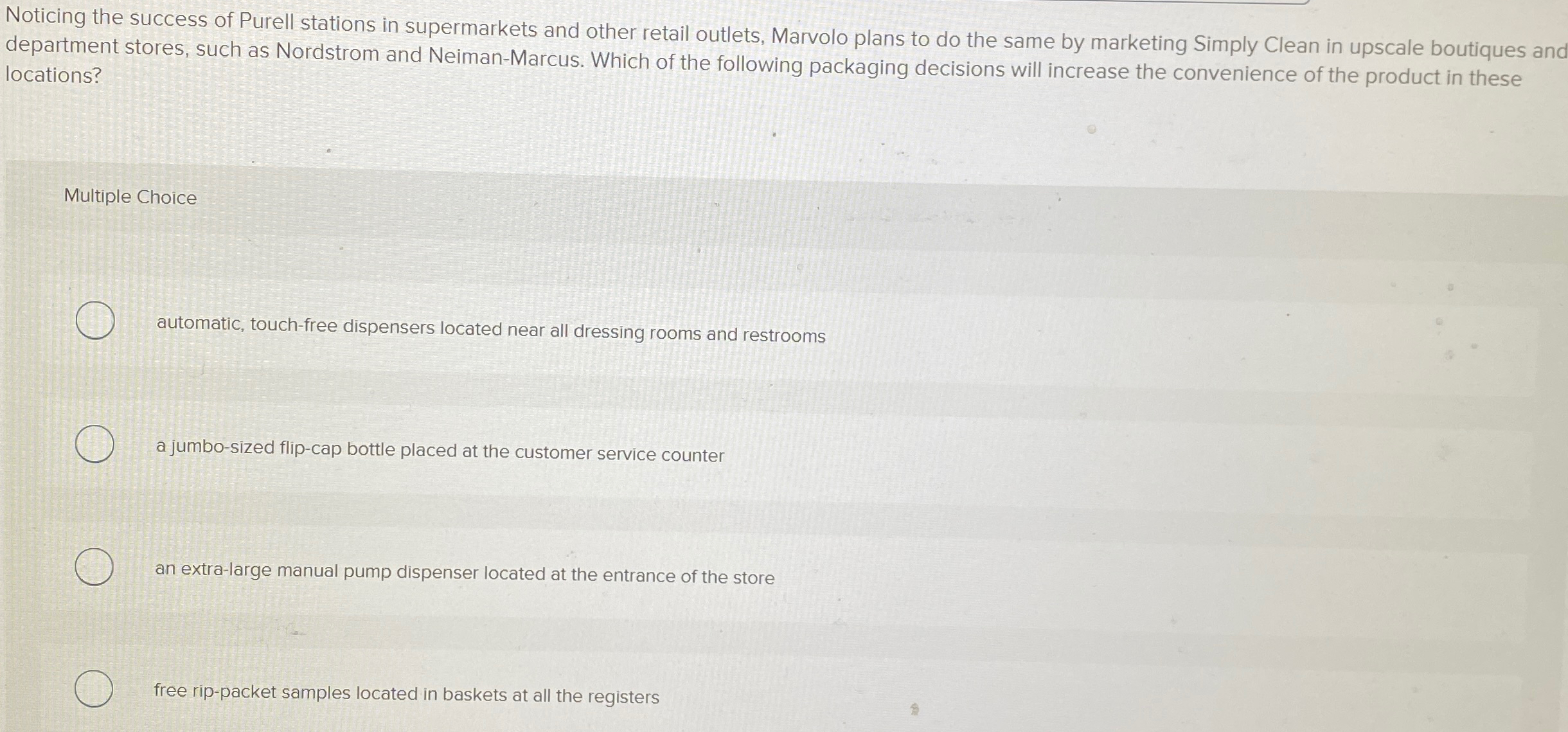 Solved Noticing the success of Purell stations in | Chegg.com