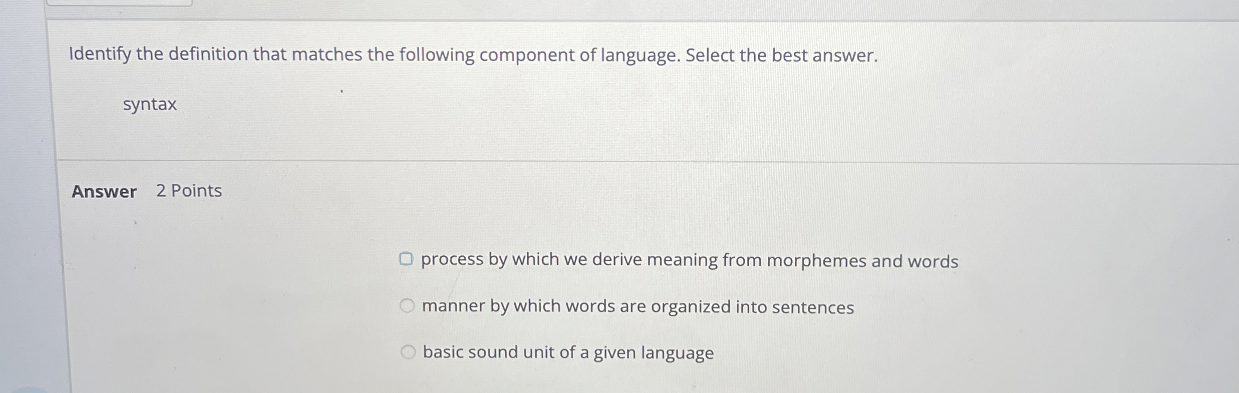 Solved Identify the definition that matches the following | Chegg.com