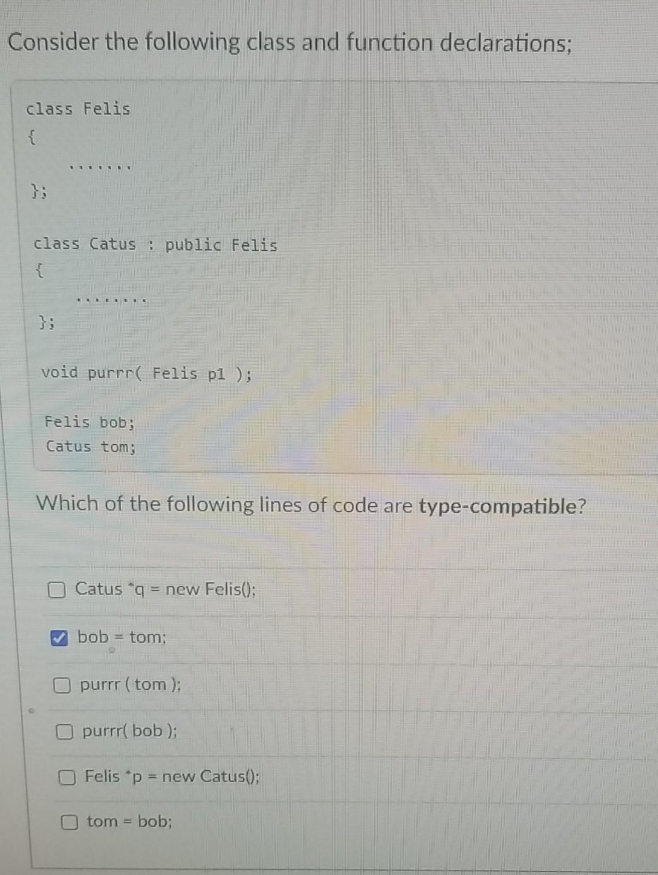Solved Consider the following class and function | Chegg.com