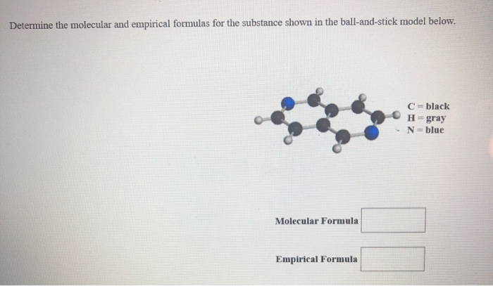 Solved Determine The Molecular And Empirical Formulas For