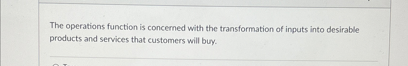 Solved The operations function is concerned with the | Chegg.com