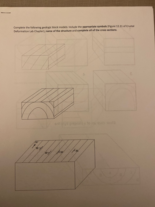 Solved Complete the following geologic block models. Include | Chegg.com