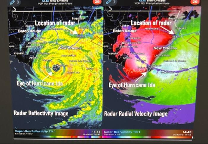 Solved 1. The image below is of two separate radar images | Chegg.com