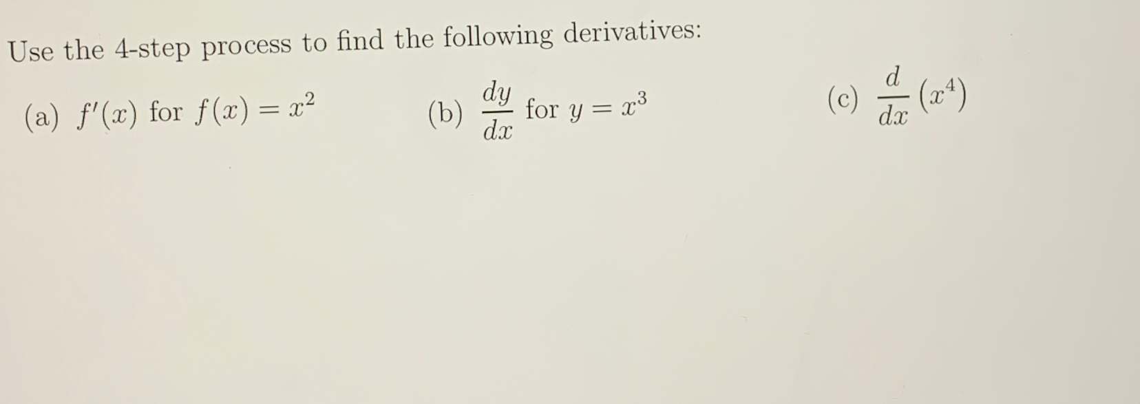 Solved Use the 4-step process to find the following | Chegg.com
