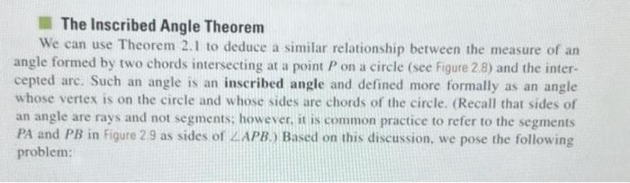 Solved 5. Which proof of the Inscribed Angle Theorem do you | Chegg.com