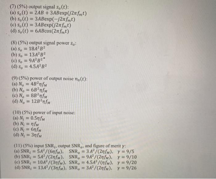 Solved 1. Consider demodulation of a DSB-SC signal by an | Chegg.com