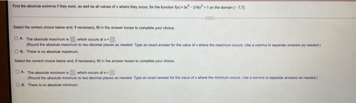 Solved Find the absolute stromail they wis, as wel santues | Chegg.com