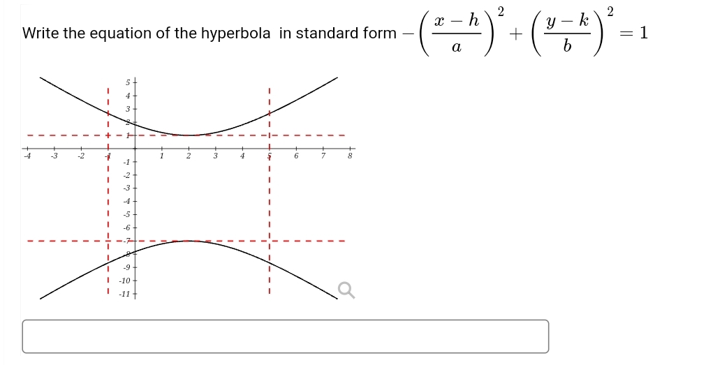 Solved Write the equation of the hyperbola in standard form | Chegg.com