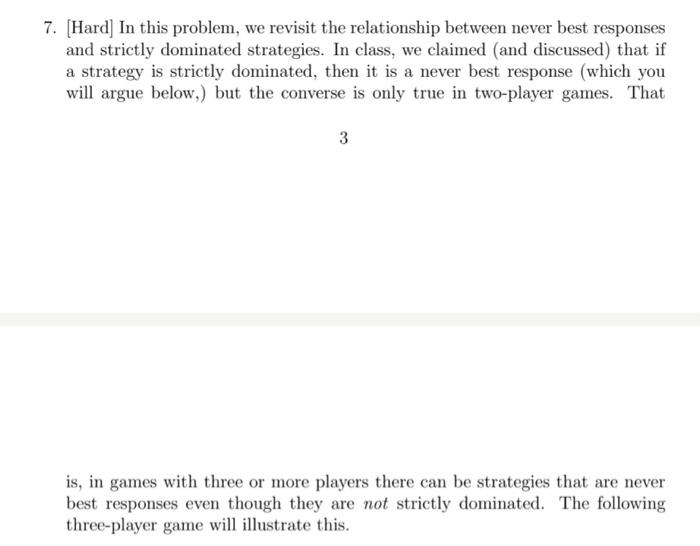 Solved 7. [Hard] In this problem, we revisit the | Chegg.com