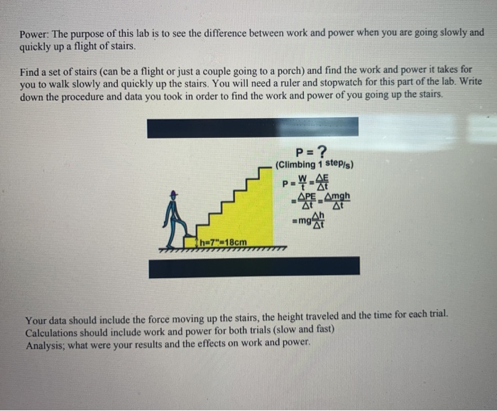 Solved Power: The purpose of this lab is to see the | Chegg.com
