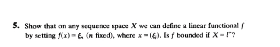 Solved Show that on any sequence space x ﻿we can define a | Chegg.com