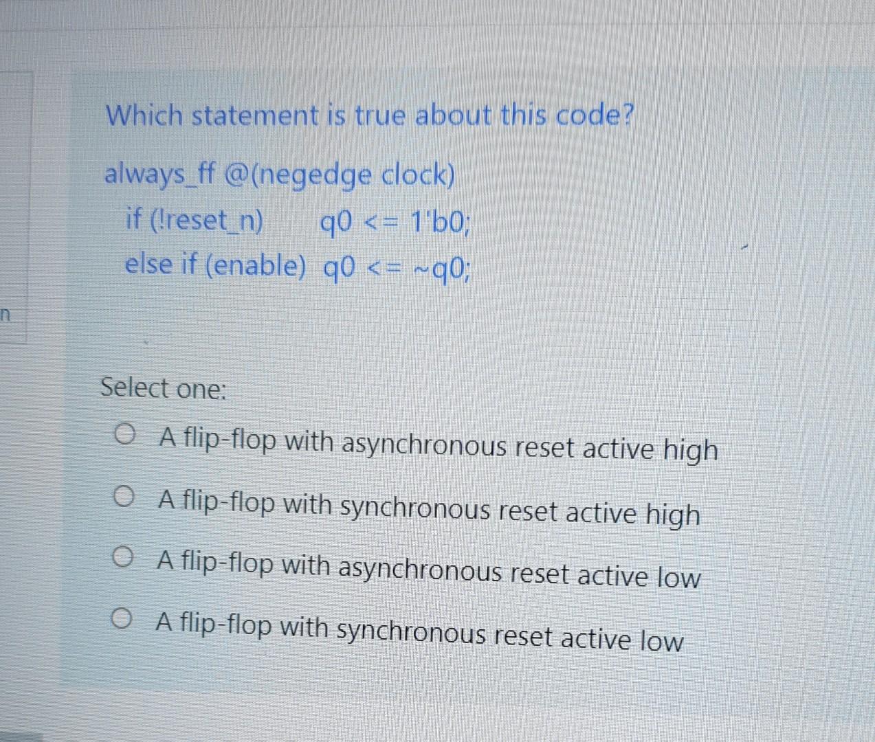 Solved Which statement is true about this code? | Chegg.com