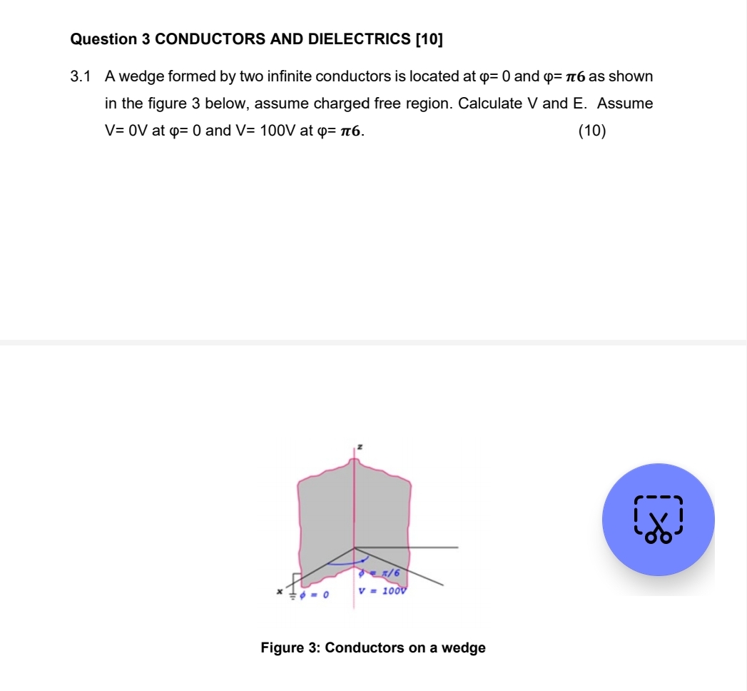 Solved Question 3 ﻿CONDUCTORS AND DIELECTRICS [10]3.1 ﻿A | Chegg.com