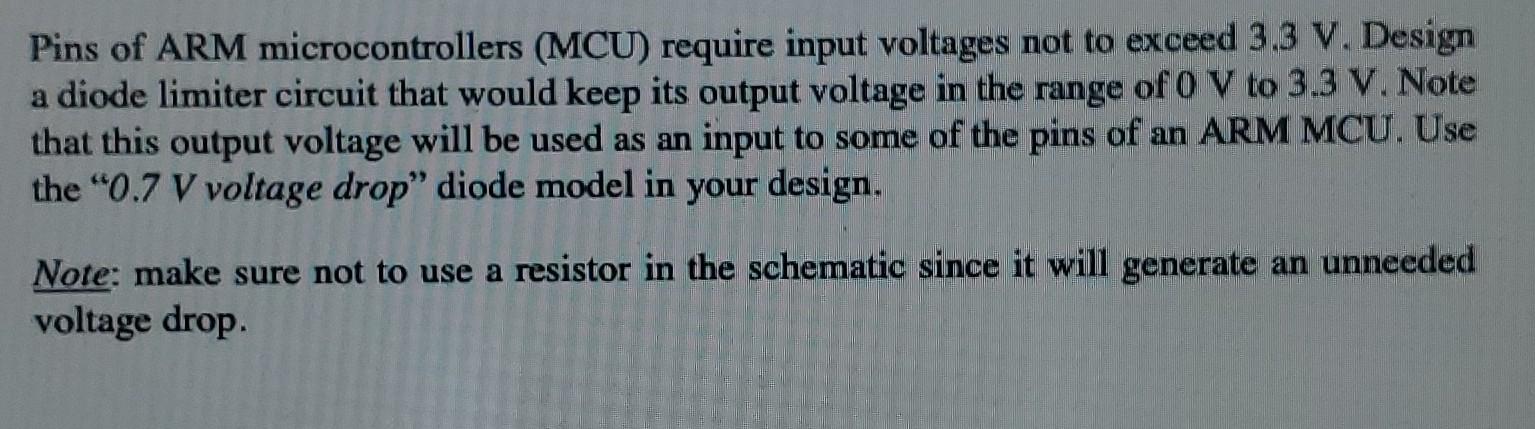 Pins of ARM microcontrollers (MCU) require input | Chegg.com
