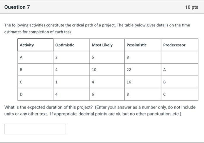 Solved Question 7 10 pts The following activities constitute | Chegg.com