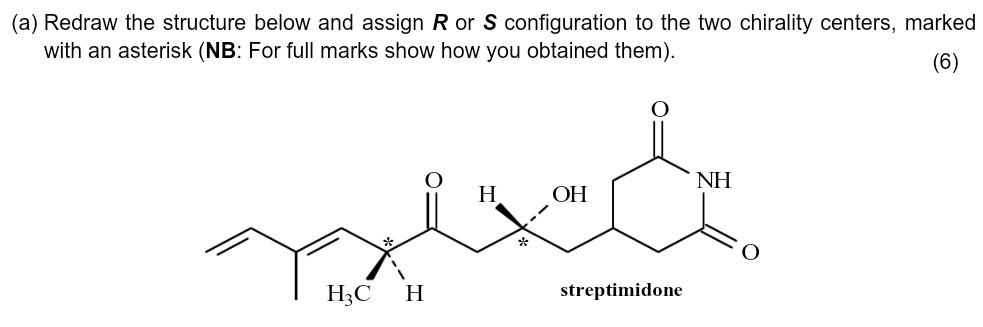 Solved (a) Redraw the structure below and assign R or S | Chegg.com