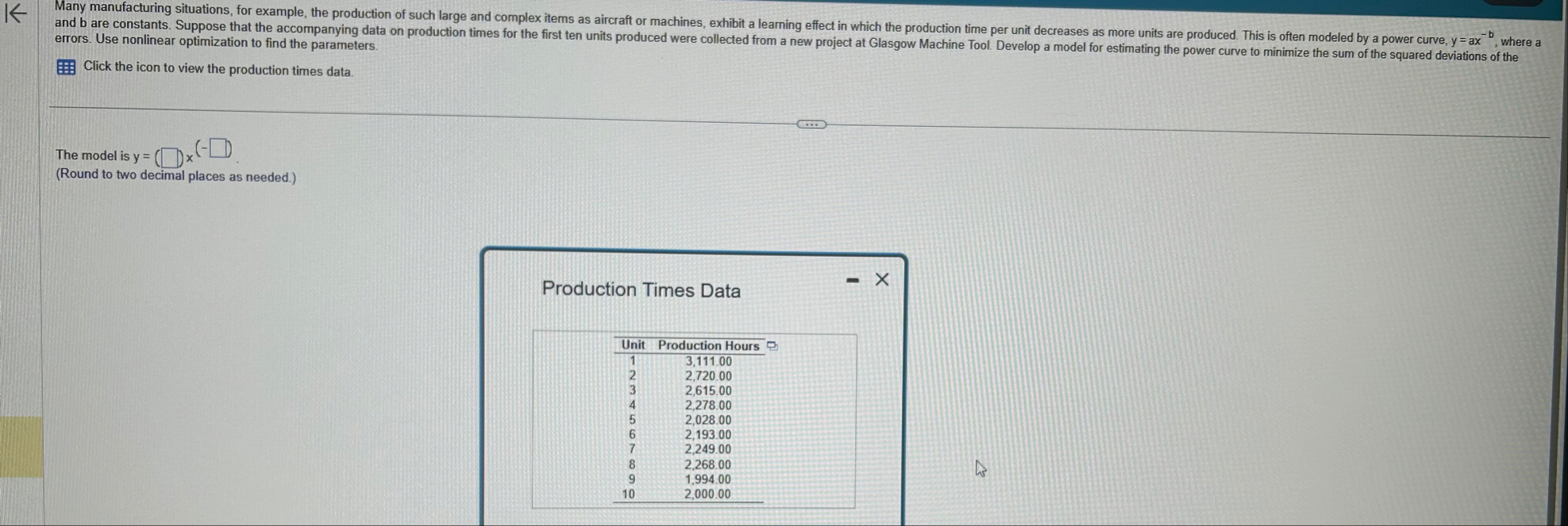 Solved Many manufacturing situations, for example, the | Chegg.com