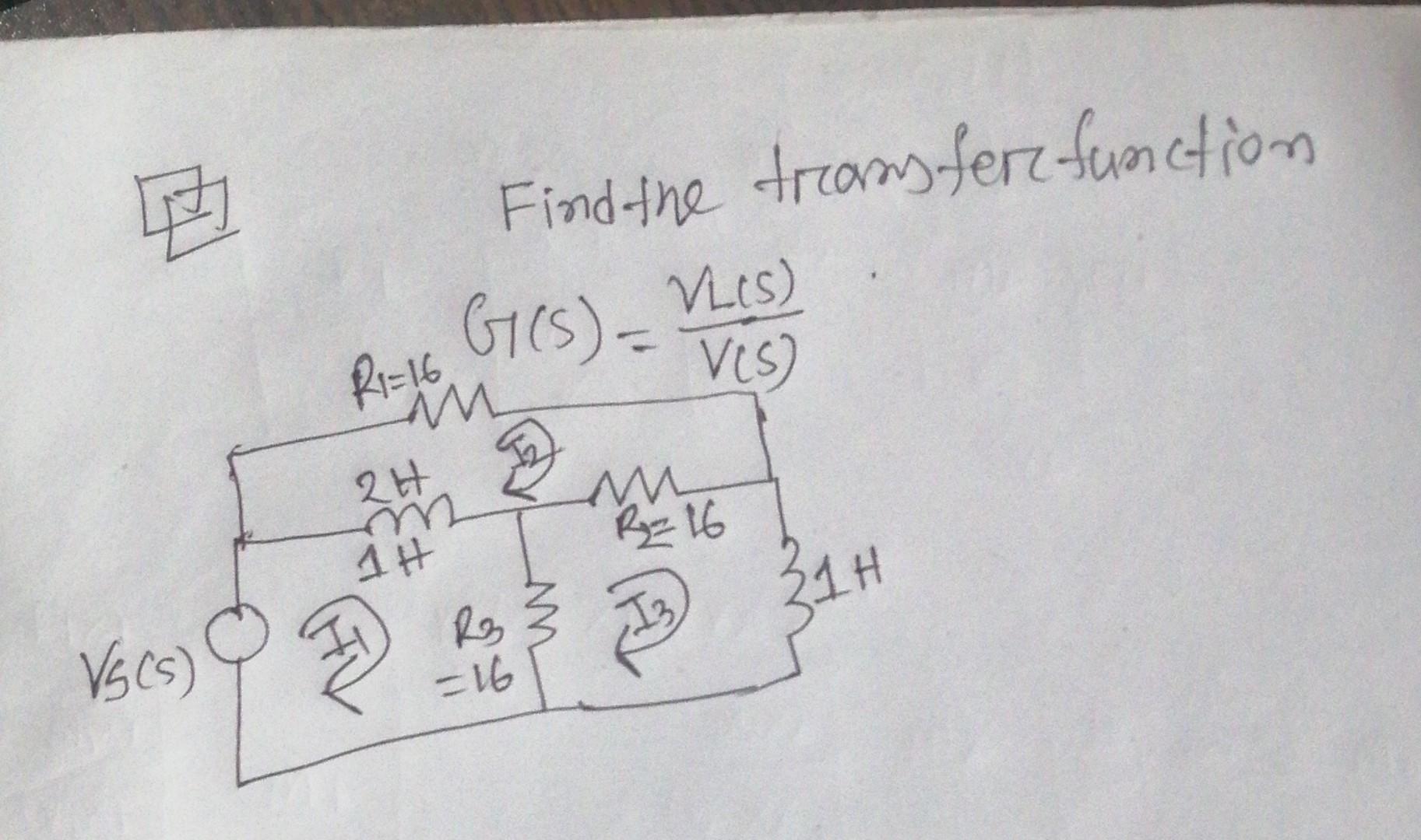 Solved Find the transferfunction | Chegg.com