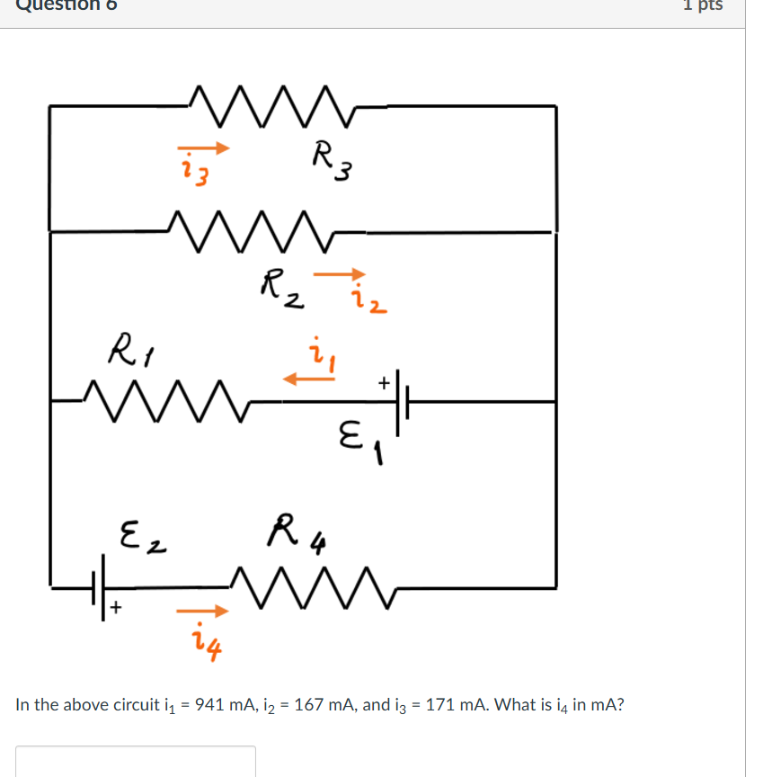 Solved In ﻿the above circuit i1=941mA,i2=167mA, ﻿and | Chegg.com