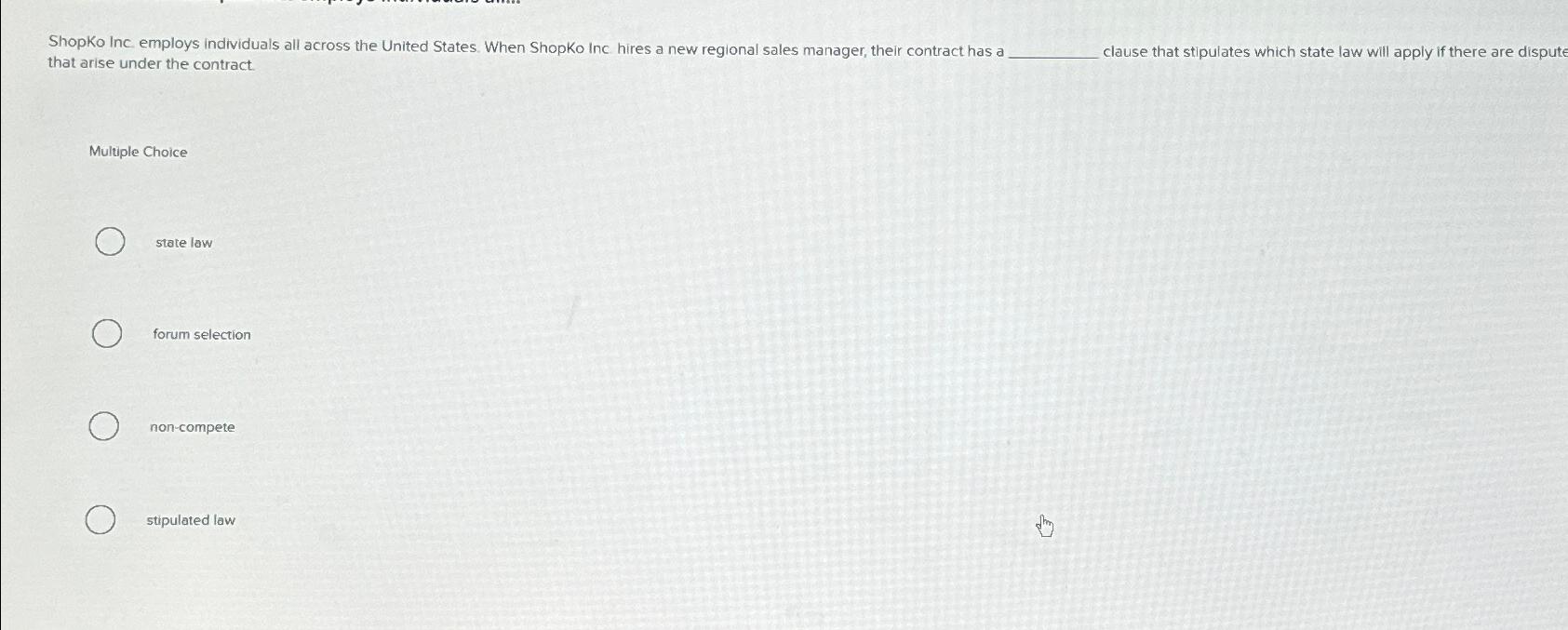 Solved Shopko Inc employs individuals all across the United | Chegg.com